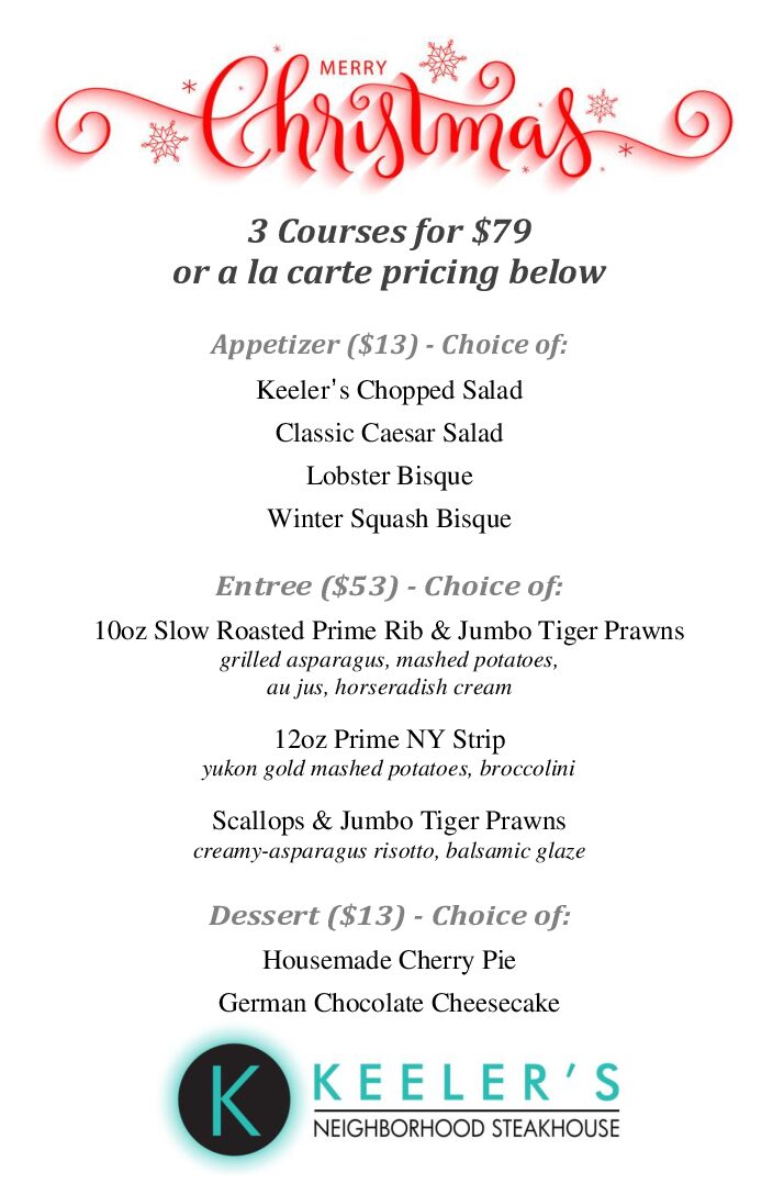 Specials – Keeler's Steakhouse